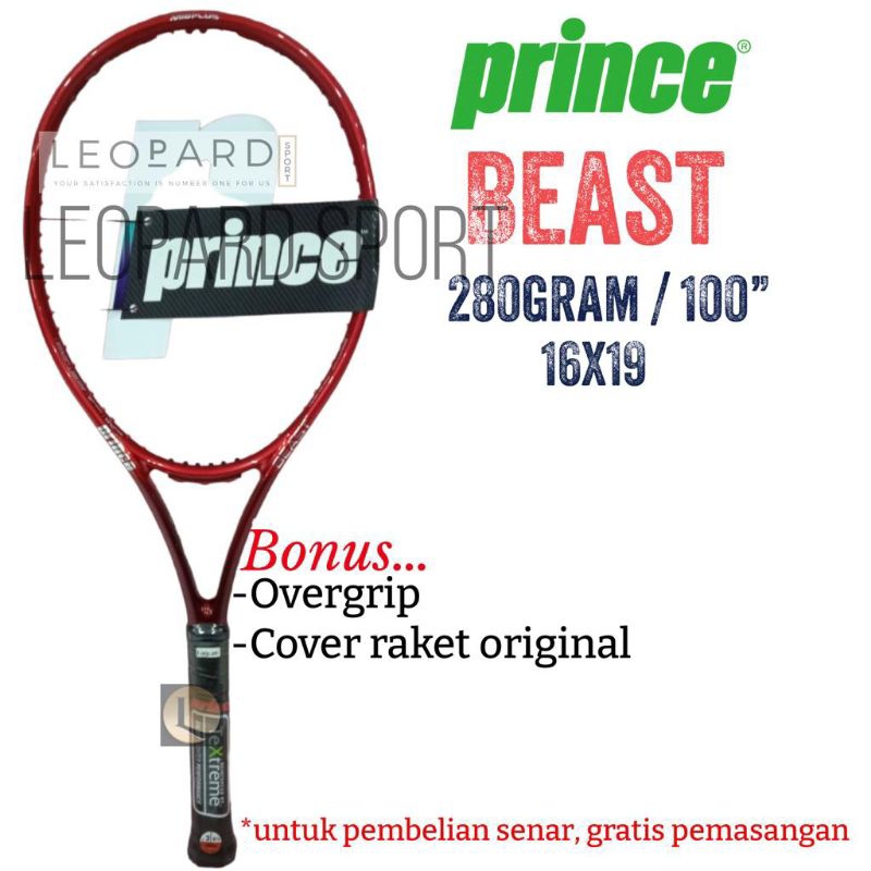 Jual Raket Tenis Prince Beast Berat 280gr /100" | Shopee Indonesia