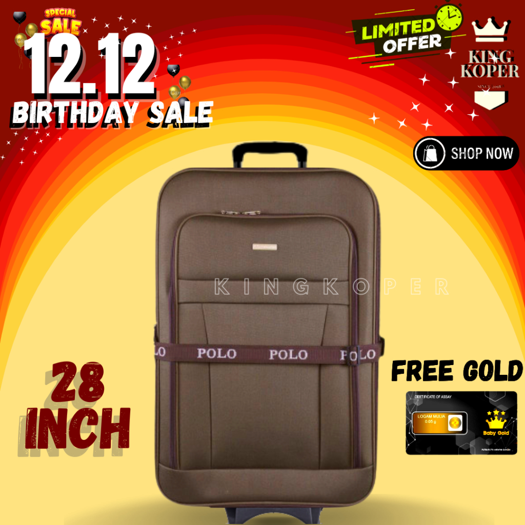 Jual Koper Polo 28 inch ukuran bagasi - koper kain - koper besar ...