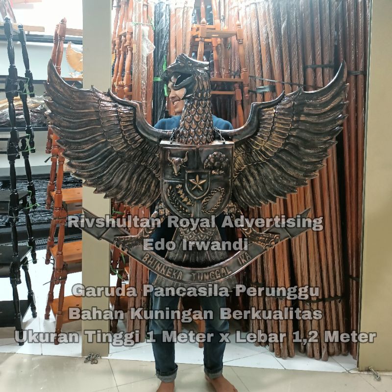 Jual Patung Garuda PANCASILA Perunggu Bahan Kuningan Ukuran 1.2 Meter ...