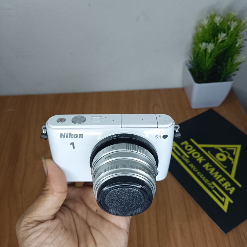 Jual NIKON J1 S1 / MIRRORLESS NIKON J1 lensa fix manual | Shopee Indonesia