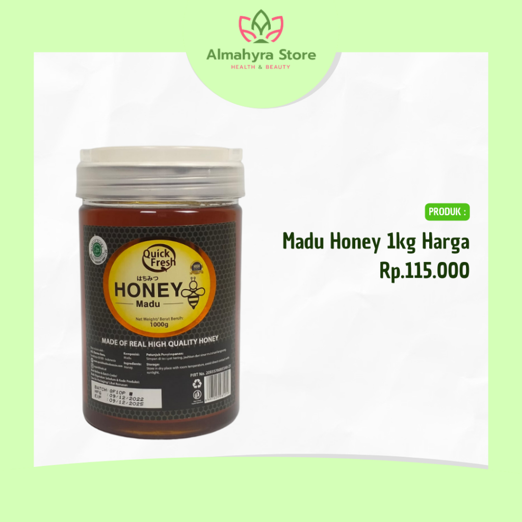 Jual MADU MURNI ASLI QUICK FRESH HONEY 1 KG | Shopee Indonesia