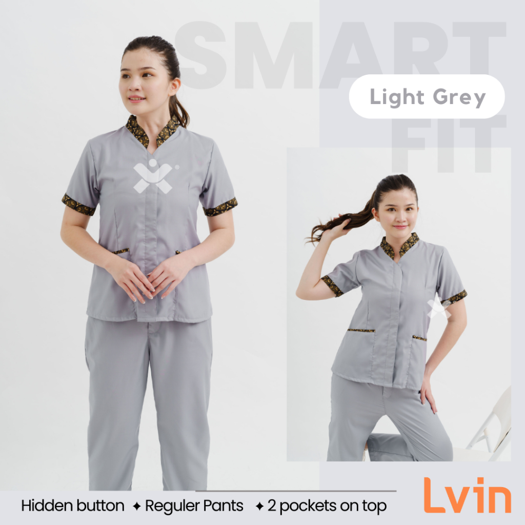 Jual Lvin Baju Seragam suster Haira Batik Series / nanny uniform ...