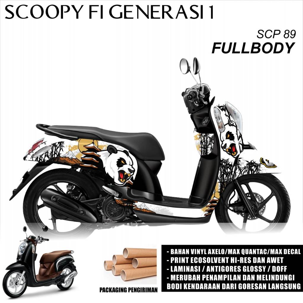 Jual SCP 089 DECAL SCOOPY FULL BODY PANDA KEREN | Shopee Indonesia