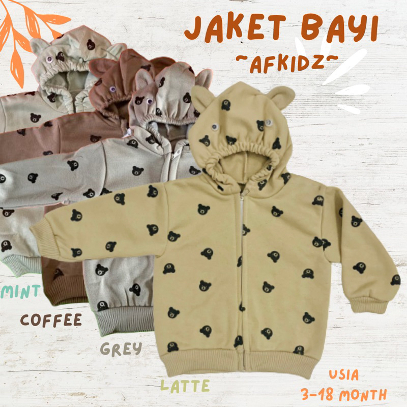 Jual JAKET BAYI LUCU BAHAN TEBAL MOTIF BEAR TERMURAH KUALITAS PREMIUM ...