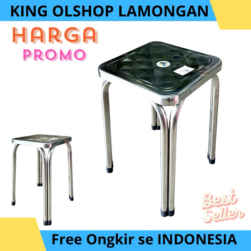 Jual Kursi Stainless Steel Tinggi Kotak / Kursi Teras / Kursi Caffe ...