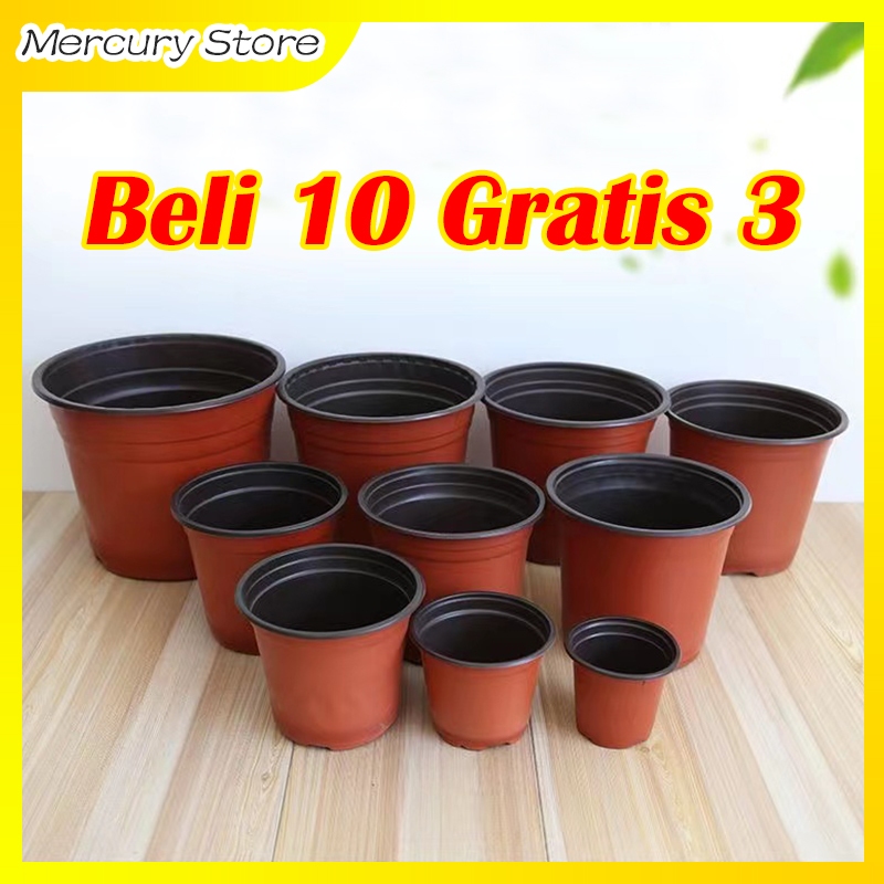 Jual 【Beli 10 Gratis 3】Pot Bibit Pot Bunga Plastik Tanam Pot Pembibitan ...