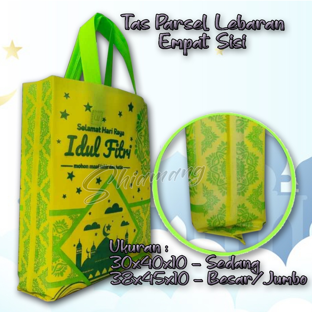 Jual Tas Lebaran Spunbond Goodie Bag Jumbo, Besar / Kecil Edisi Sablon Lebaran Idul Fitri 2024 ...