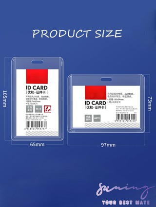Jual Holder Id Card Acrylic Id Card 2 sisi Tempat Kartu Id Card Member ...