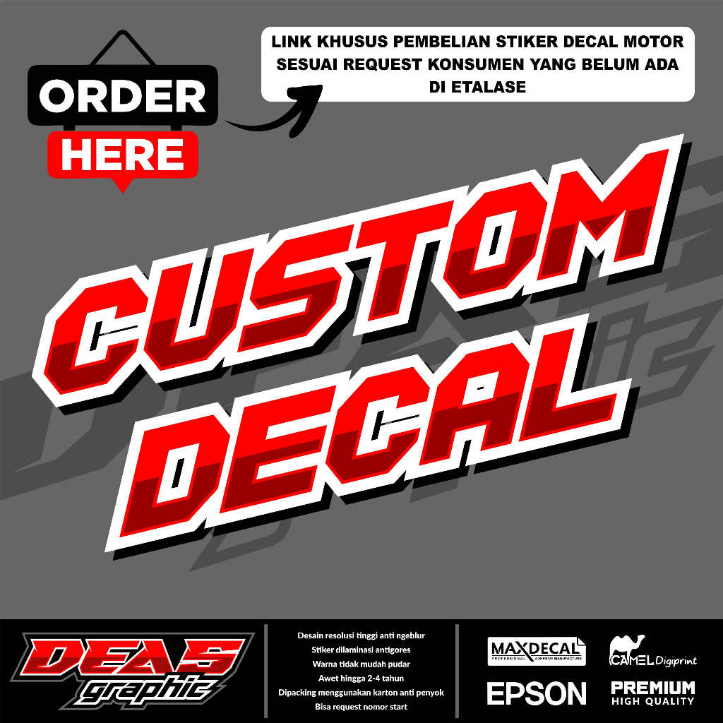 Jual Decal Motor Custom Deas Graphic | Shopee Indonesia