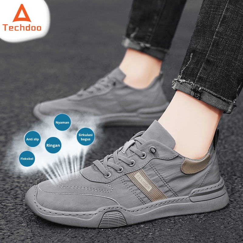 Jual Techdoo Sepatu Olahraga Sneakers Pria Running Jogging Kets Olahraga Sport Shoes Sepatu ...