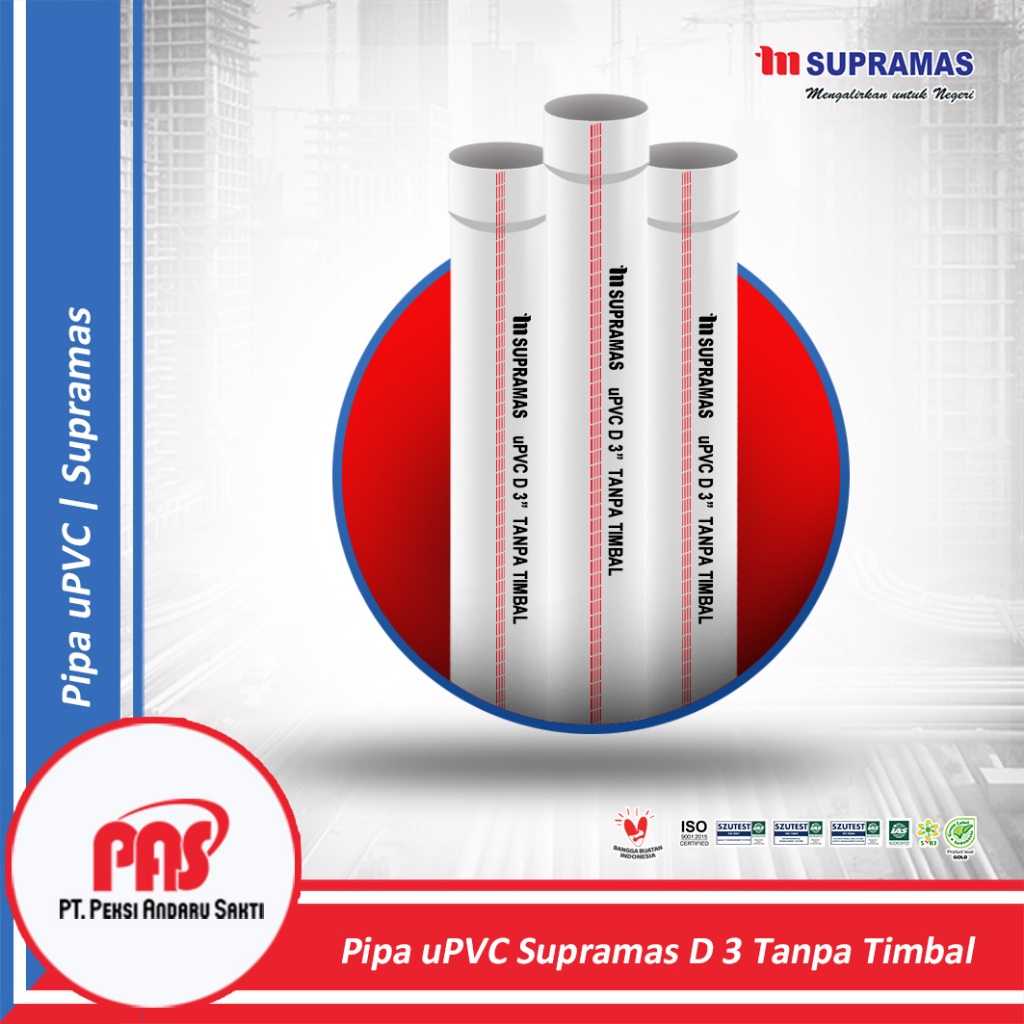 Jual Pipa uPVC D 3 Supramas Tanpa Timbal | Shopee Indonesia