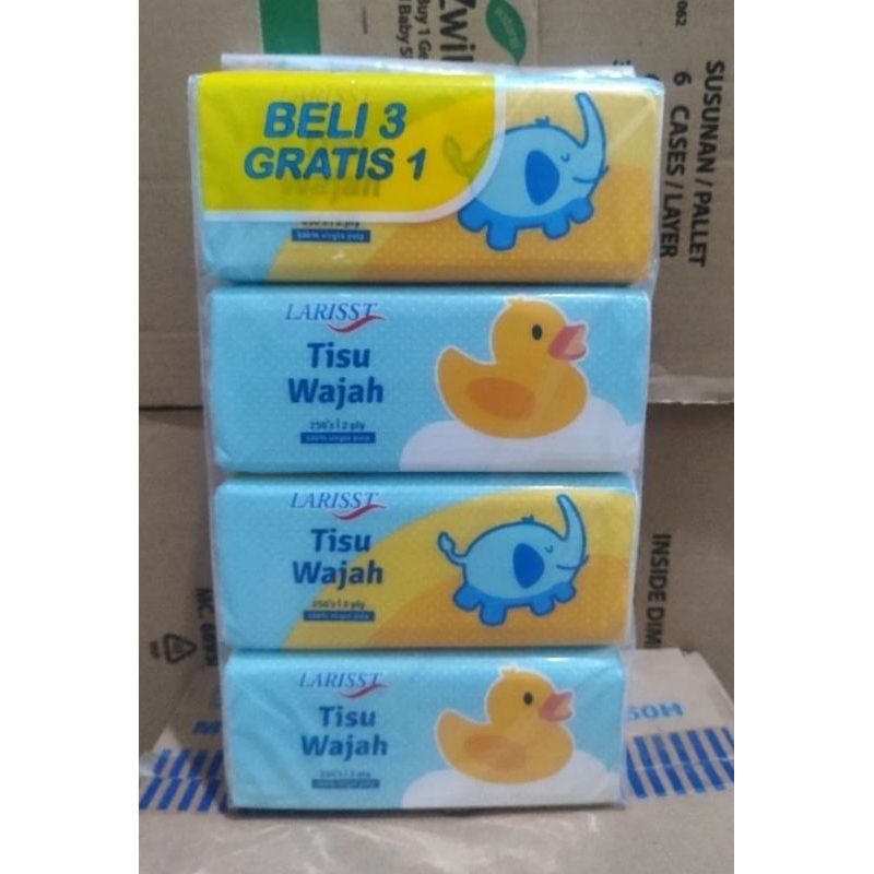Jual Paket Larisst Tisu Wajah 4pak (250's 2ply) | Shopee Indonesia