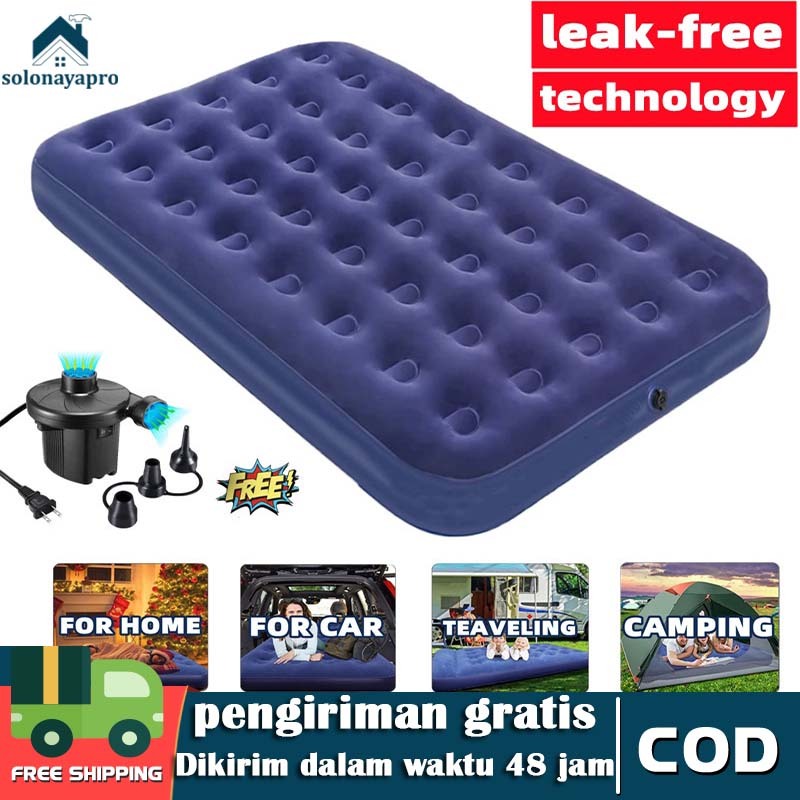 Jual Bestway 67002 Paket Kasur Angin Double Biru [191cm x 137cm ...