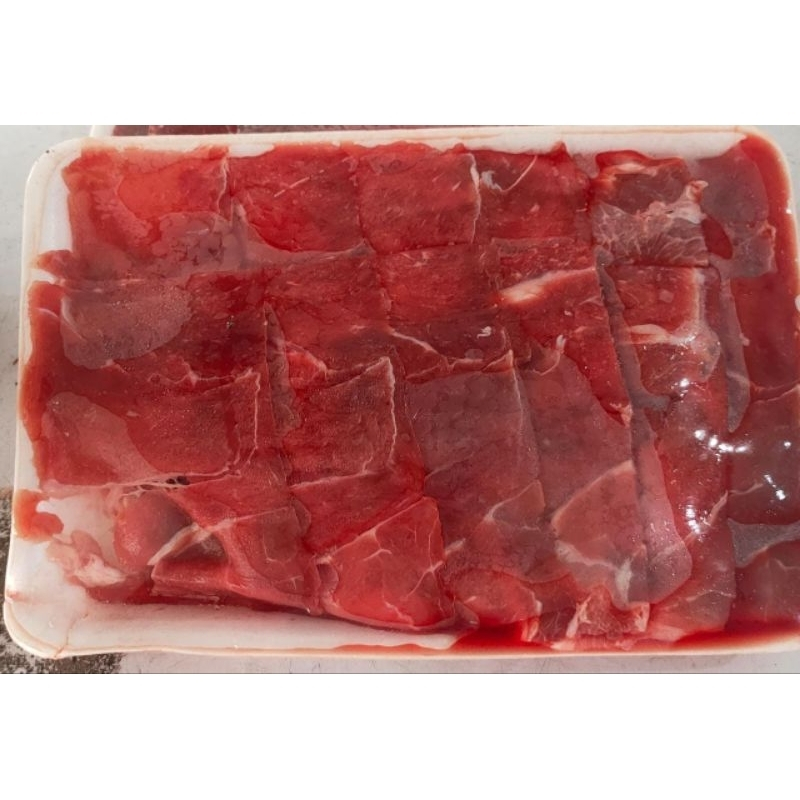 Jual Beef slice teriyaki sukiyaki daging sapi 500 gr non fat Sukiyaki ...