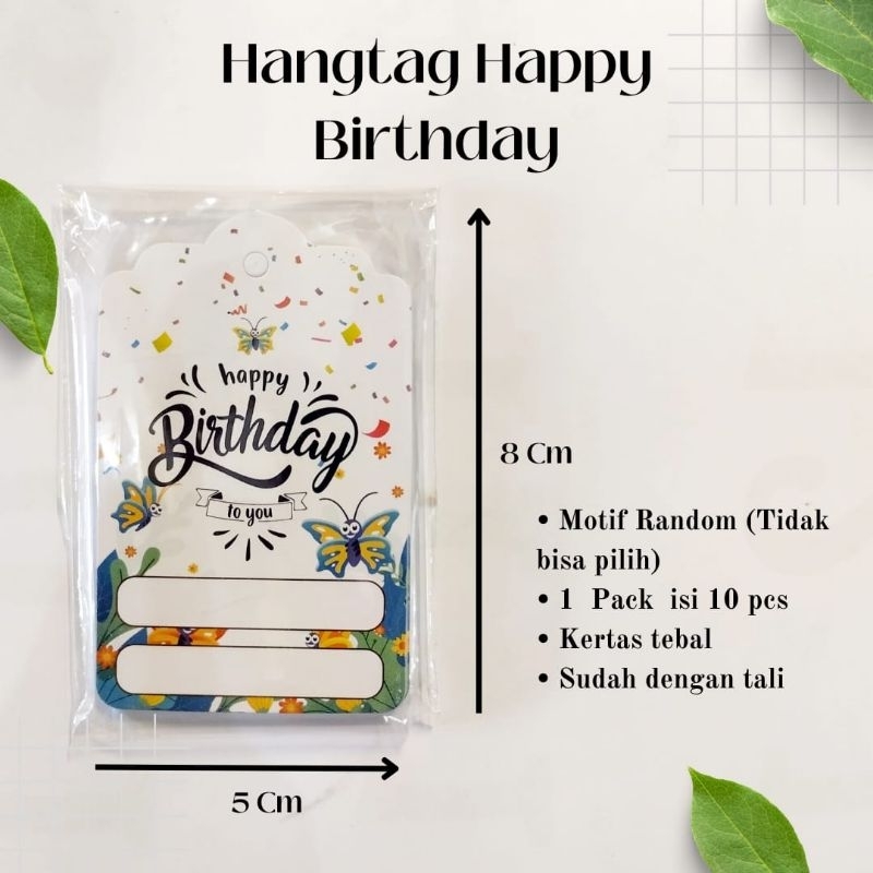 Jual [Isi 10 Pcs] Hang tag Happy Birthday/Hang Tag Ulang Tahun/Kartu ...