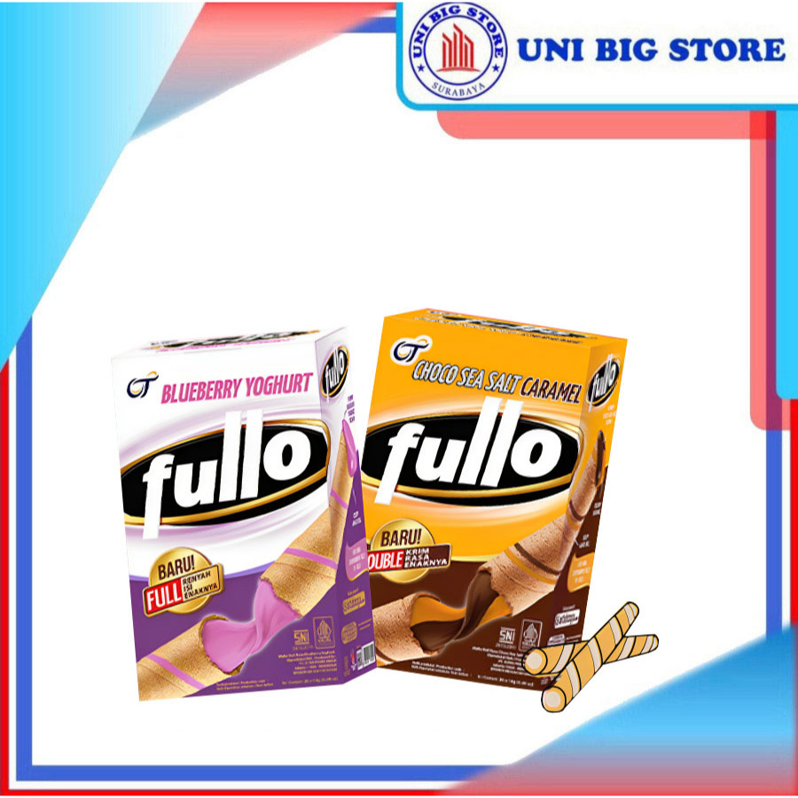 Jual FULLO Sea Salt Caramel | Blueberry Yoghurt Wafer Stick 26 Pcs x 14 ...