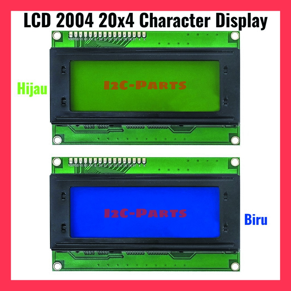 Jual Lcd 2004 Character Display 20x4 5v Green Blue Biru Hijau Backlight