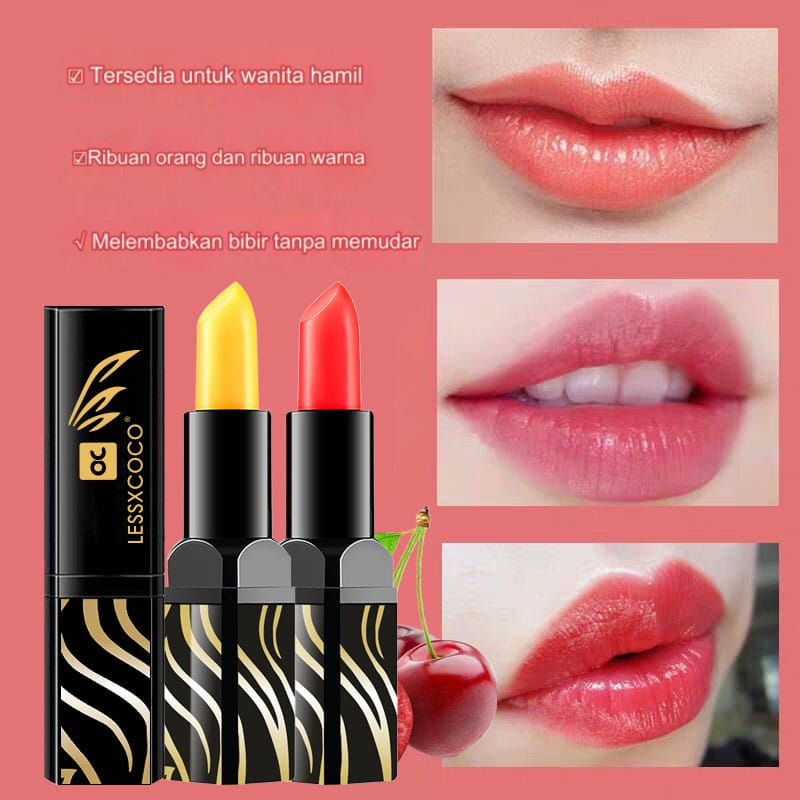 Jual LESSXCOCO Lipstik Pelembab Bibir Red Cherry Healthy Lipstik ...