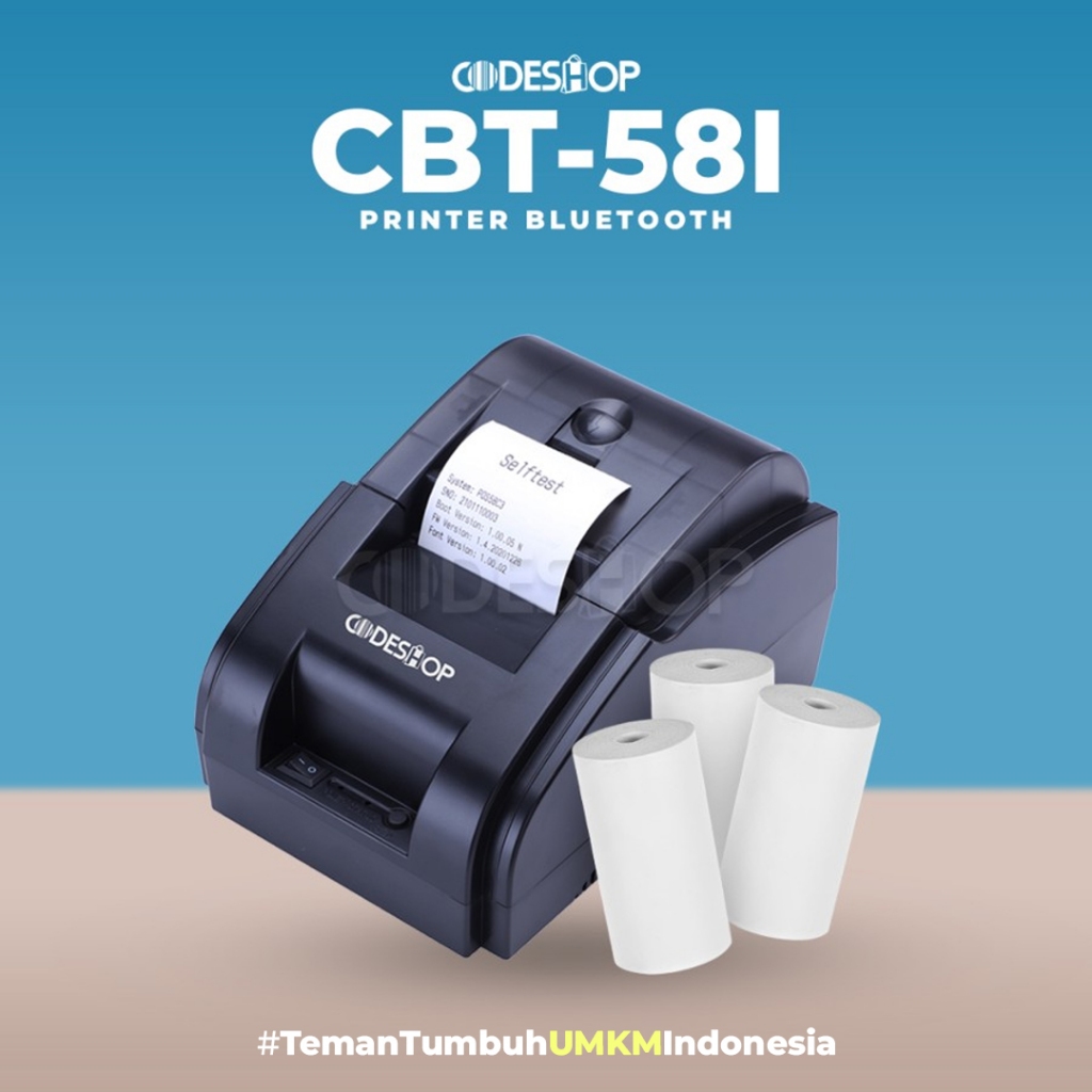 Jual Printer Bluetooth Thermal Codeshop CBT-58i Struk Kasir 58mm USB RJ ...