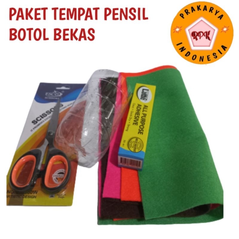 Jual Paket Bahan Tempat pensil botol bekas setengah jadi | Shopee Indonesia