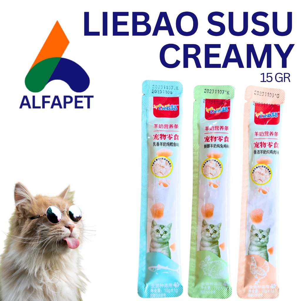 Jual Liebao susu goatmilk creamy cat 15gr | Shopee Indonesia