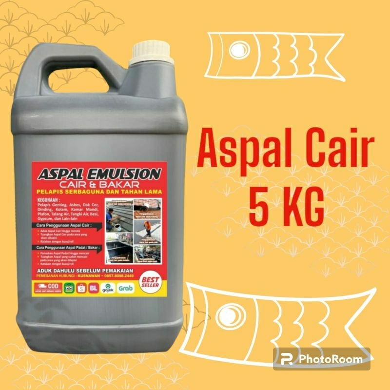 Jual ASPAL CAIR 5 KG asphalt emulsion / aspal waterproofing dan Jalan ...