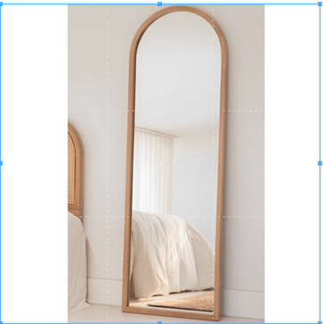Jual FREE PACKING KAYU Standing Mirror frame kayu Cermin Aesthetic Kaca ...