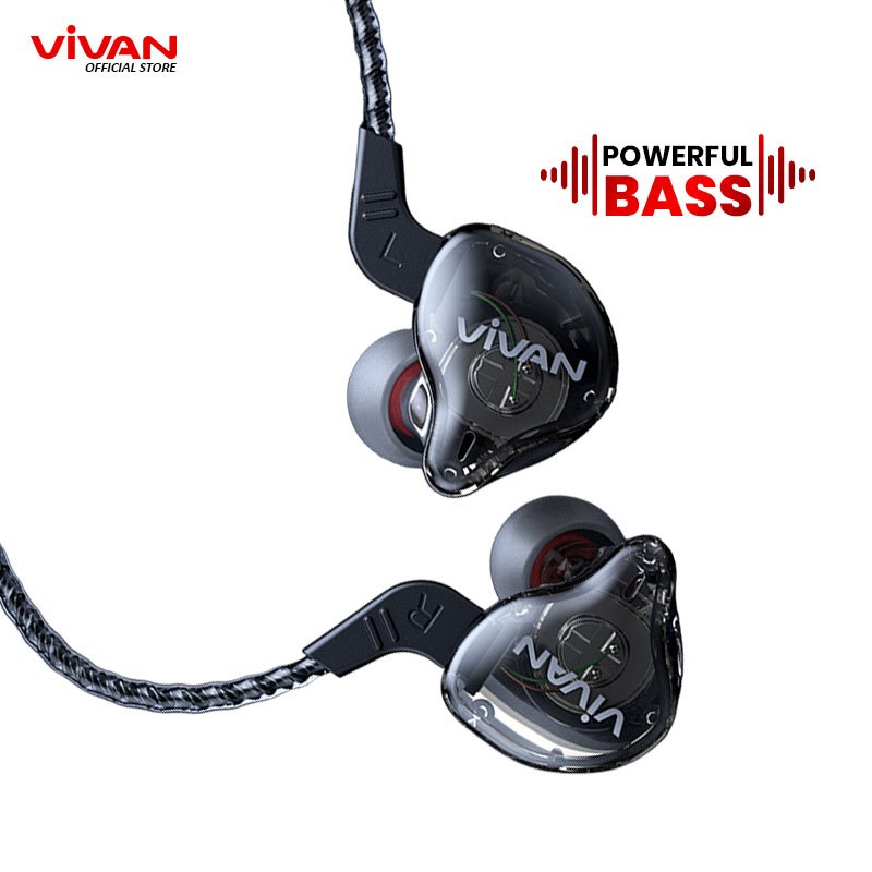 Jual VIVAN Earphone In Ear Kabel Stereo Powerfull Bass Wired Headset ...