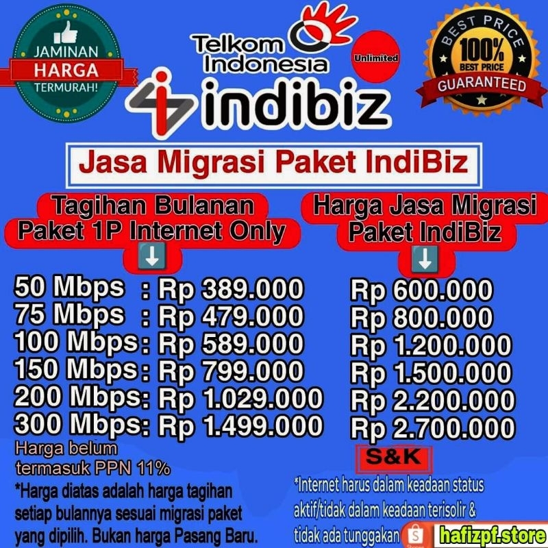 Jual JASA MIGRASI PAKET INDIBIZ | Shopee Indonesia