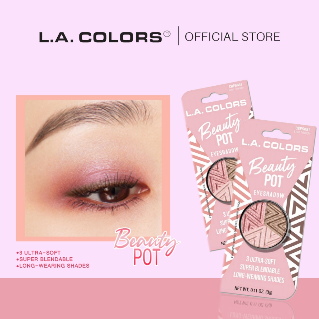 Jual LA Colors Beauty Pot Eyeshadow Love Triangle | Shopee Indonesia