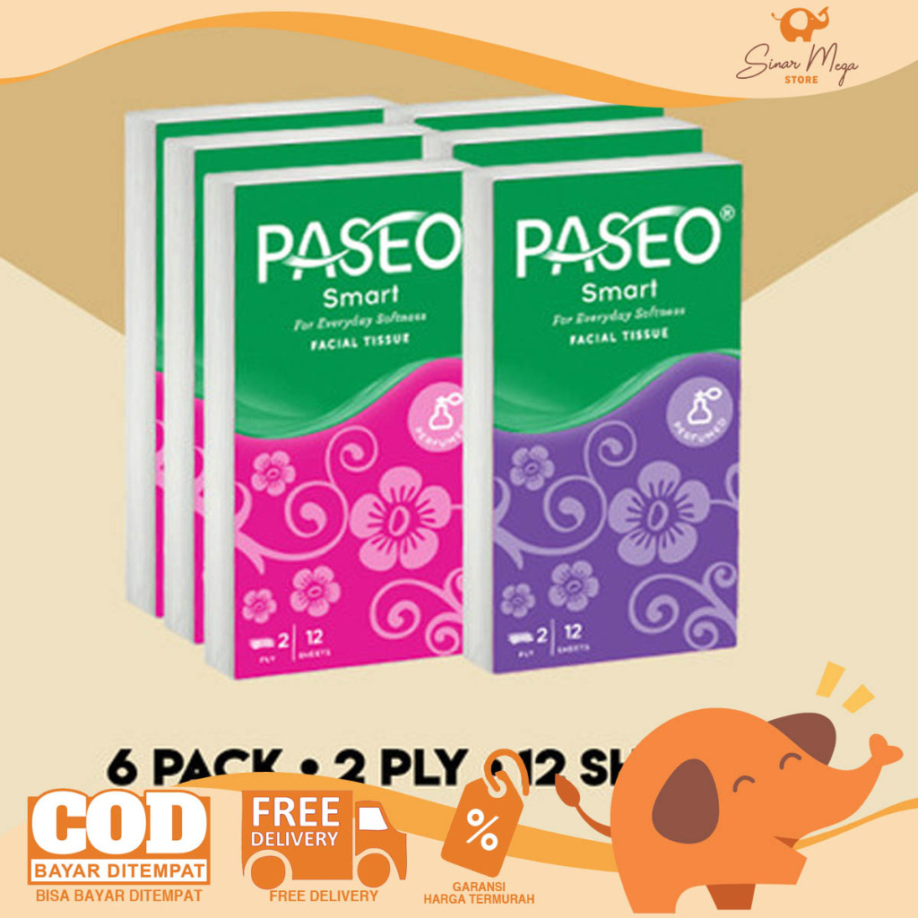 Jual PASEO Smart Parfume / Tissue Hanky Pocket Parfum PER PAK isi 6 ...