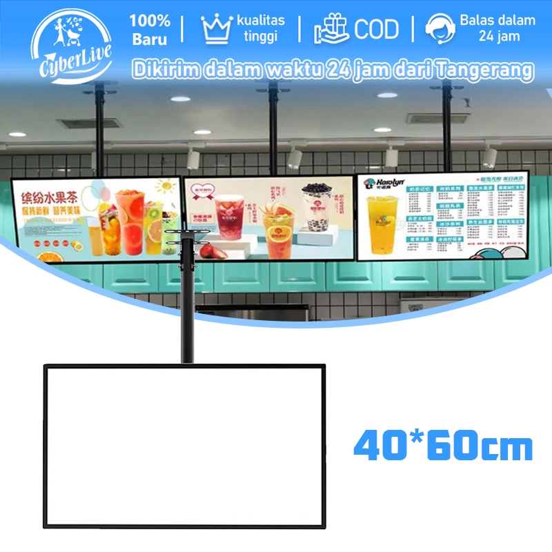 Jual 40 x 60 cm LED Cafe Menu Board Bracket Slim Frame LED Light Box Illuminated Poster Display ...