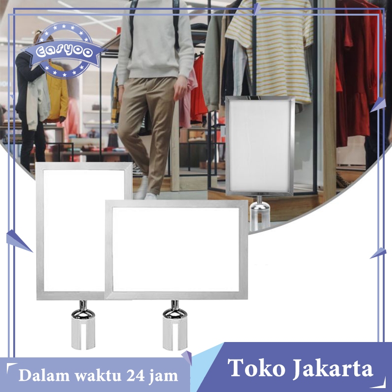Jual Sign Frame A4 Stainless untuk Potrait dan Landscape / Papan Tiang ...
