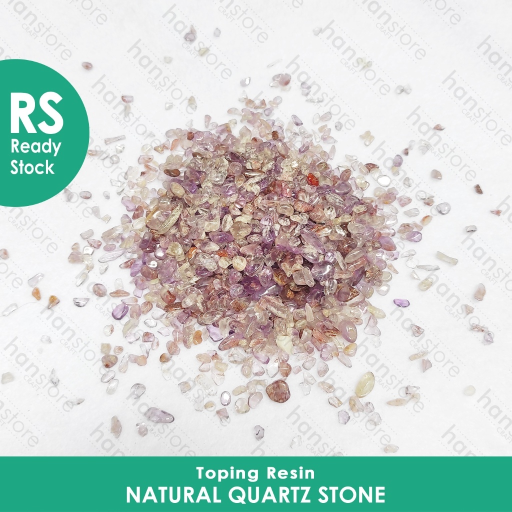 Jual RS 50 gram Natural Quartz Stone Chips / Kerajinan / Resin / Bahan ...