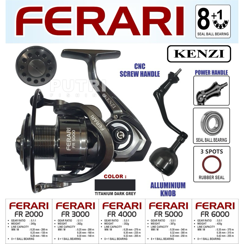 Jual REEL KENZI FERARI FR REEL 2000 3000 POWER HANDLE | Shopee Indonesia