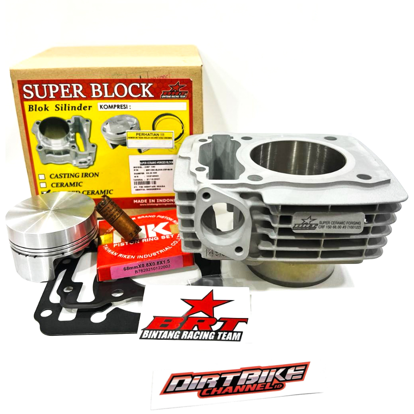 Jual Blok Ceramic BRT CRF 150 VERZA NEW MEGAPRO 66 68 mm Keramik Bore Up CRF 200 210 cc | Shopee ...