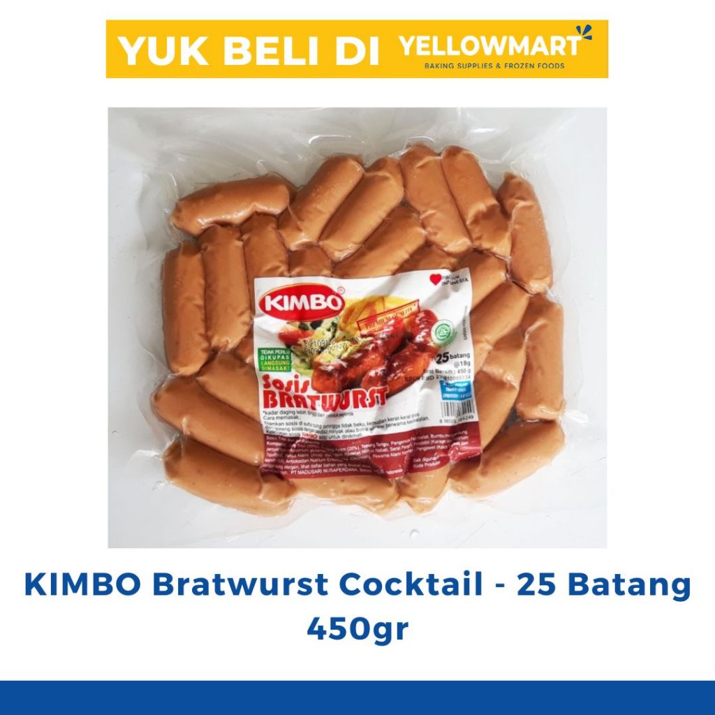 Jual Kimbo Sosis Bratwurst Cocktail isi 25 - 450gr | Shopee Indonesia