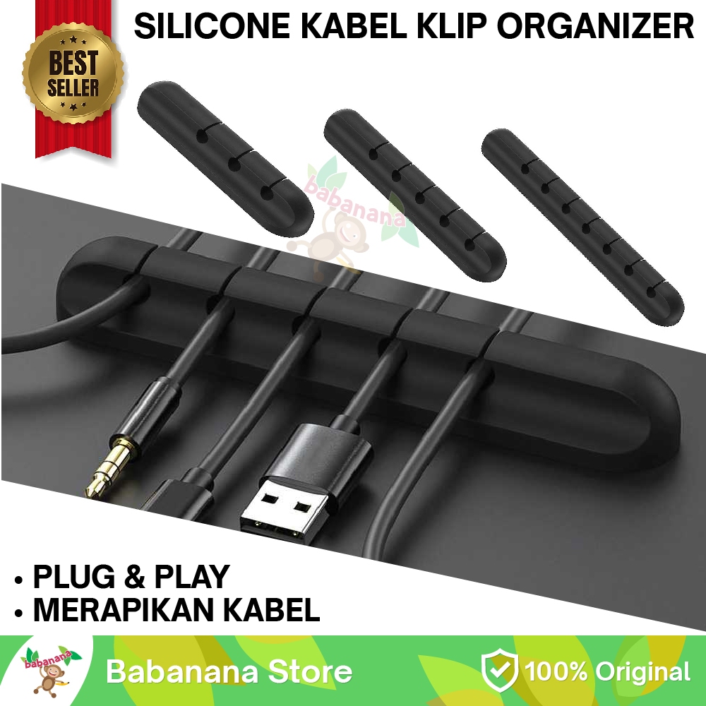 Jual Silicone Kabel Klip Organizer Perapih Kabel Meja Pengatur Clip ...