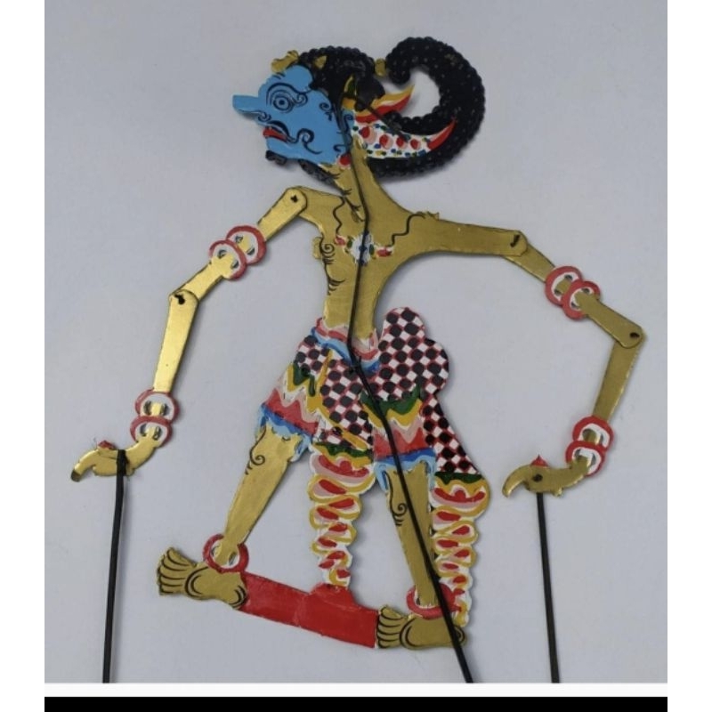 Jual wayang kertas Antasena ontoseno muka Biru 50 cm | Shopee Indonesia