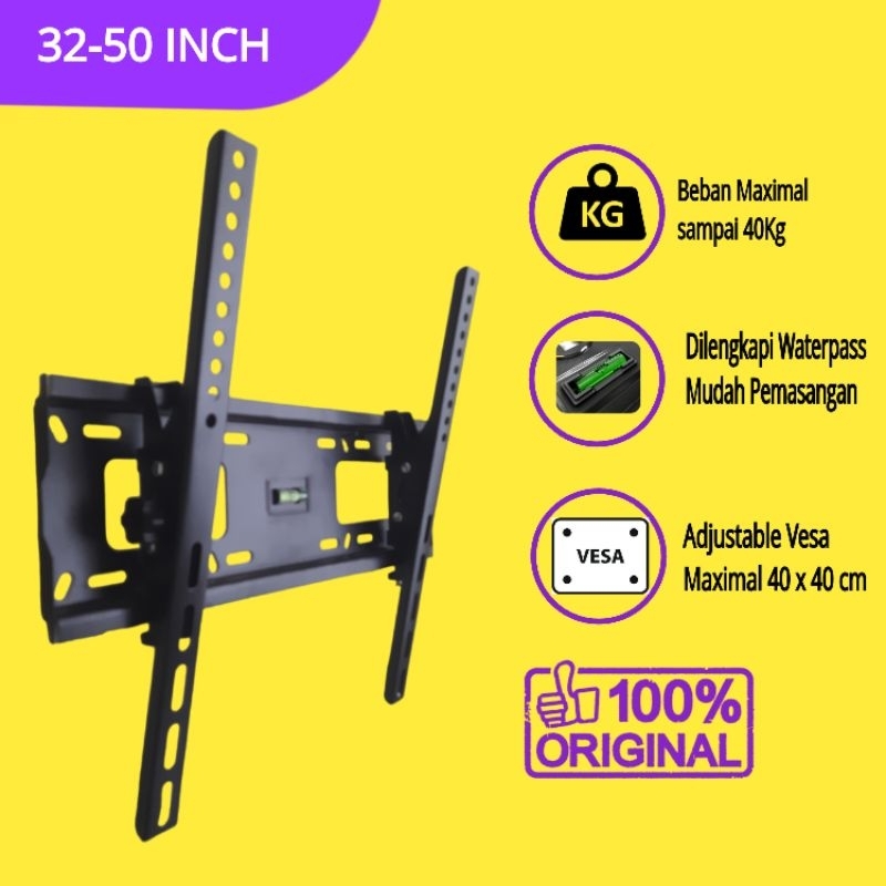 Jual Breket TV LED 32 - 50 inch Bracket TV 32 40 43 49 50 inch ...