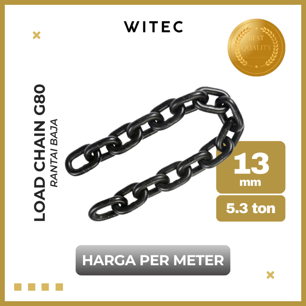 Jual Rantai Baja G80 13mm | Load (Lifting) Chain G80 | Shopee Indonesia