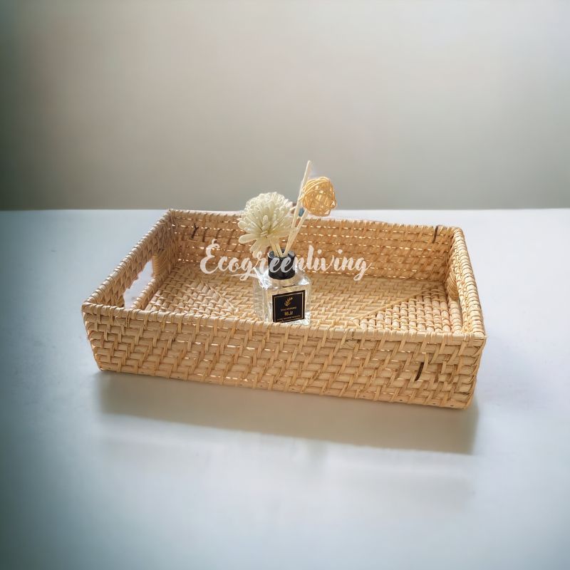 Jual Baki Rotan / Tray Persegi Panjang Rotan / Nampan Saji Anyaman ...
