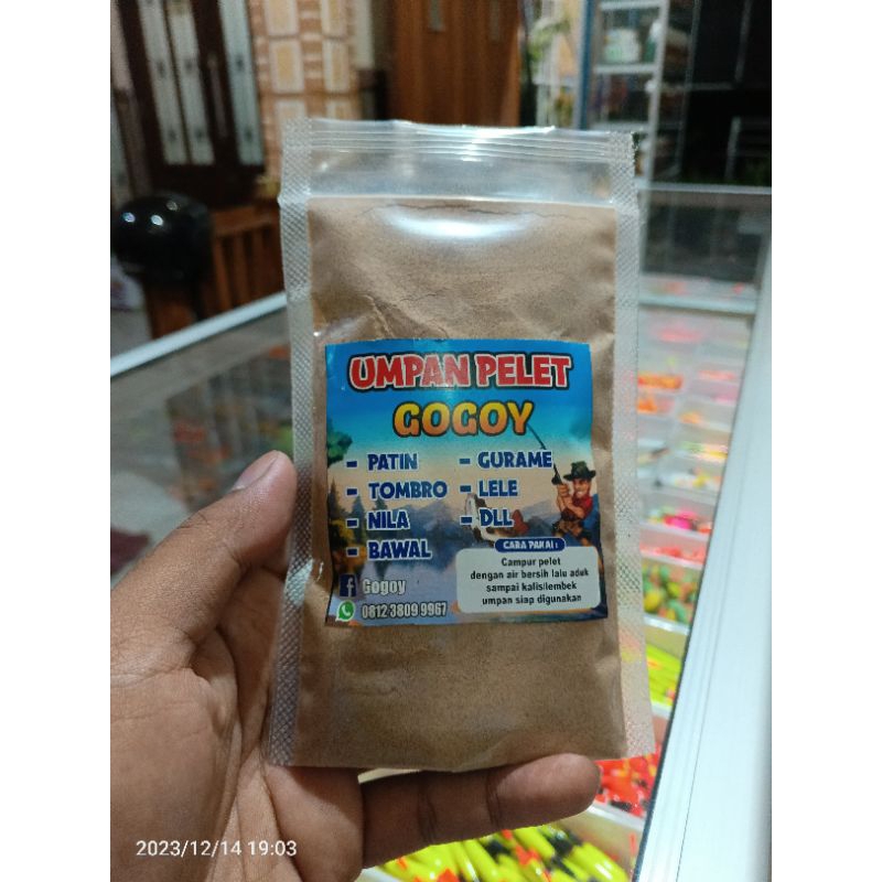 Jual UMPAN PELET GOGOY cocok di kolam harian patin,lele,guramai dan ...