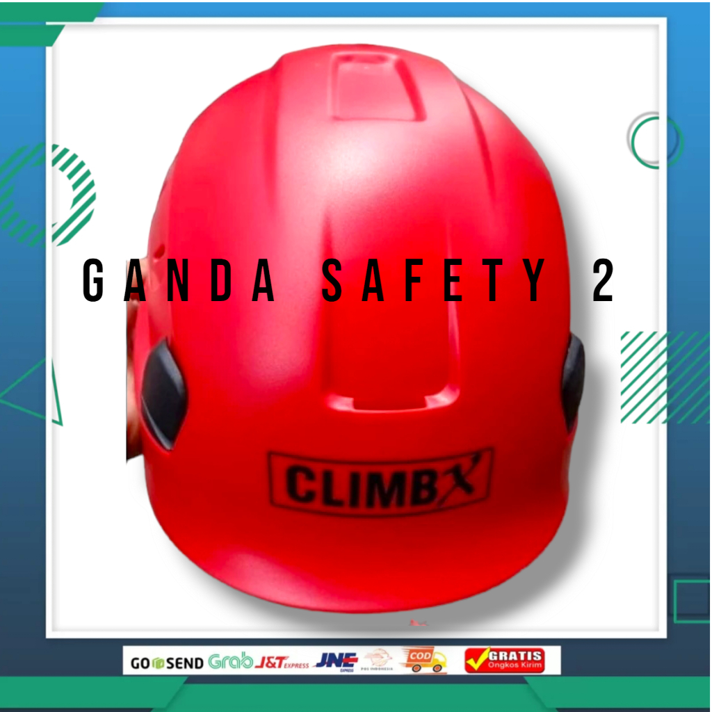 Jual Helm Safety Climbx Original Merah / Safety Helmet Climbx Original ...