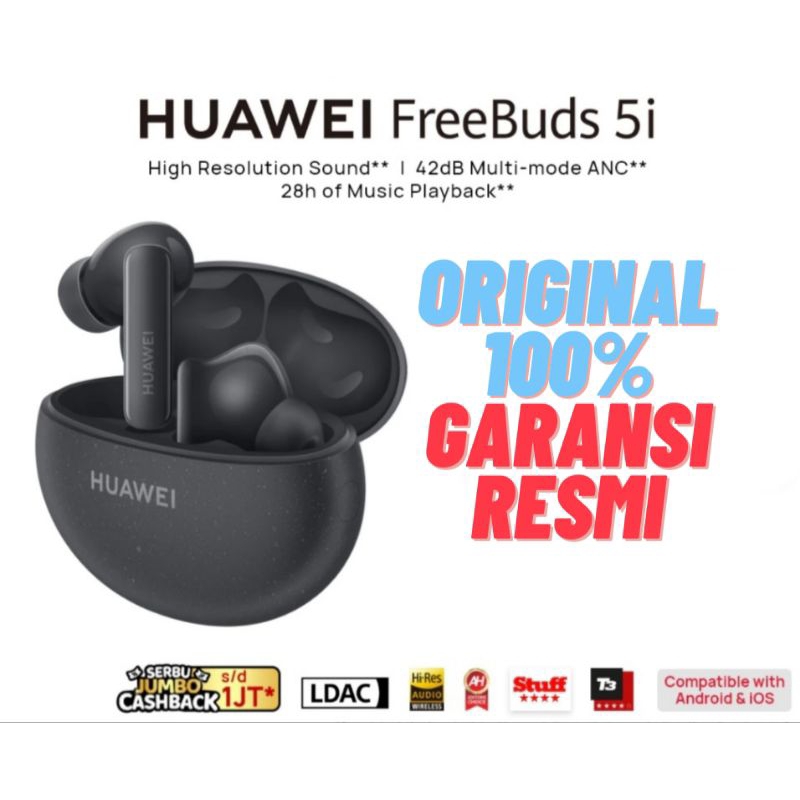 Jual HUAWEI FreeBuds 5i Noise Cancellation TWS | Hi-Res Sound | 28hours ...
