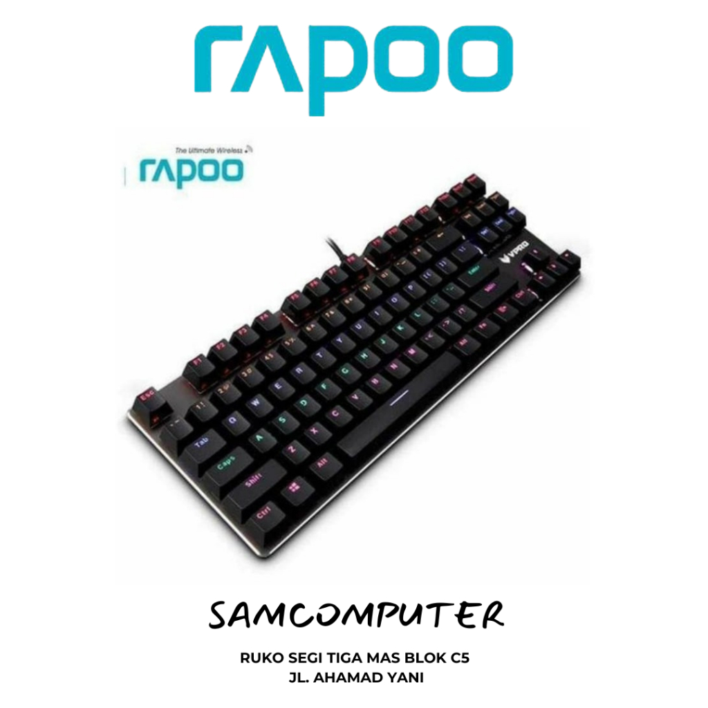 Jual RAPOO VPRO V500PRO mechanical gaming keyboard | Shopee Indonesia