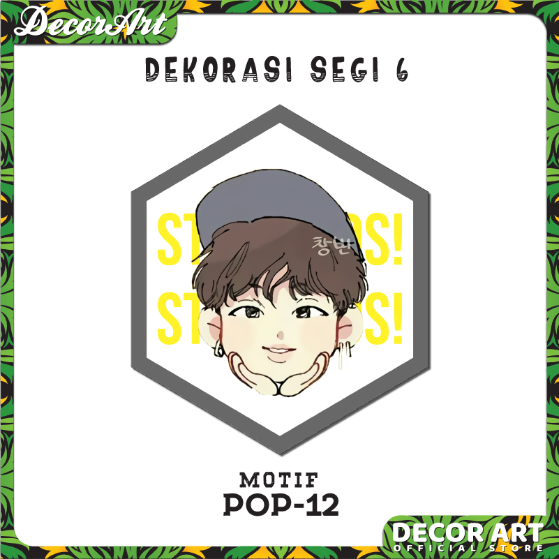 Jual DecorArt - Dekorasi Dinding Segi 6 Hexagonal Tema K-POP BTS Army ...