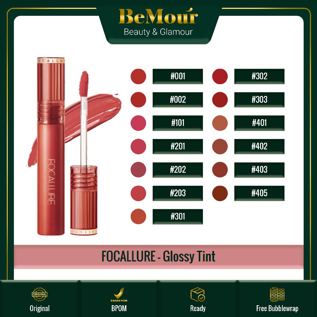 Jual FOCALLURE - GLOSSY TINT ( FA-208 ) - Jelly Clear Dewy Lip Tint Tahan Lama Long-Lasting ...