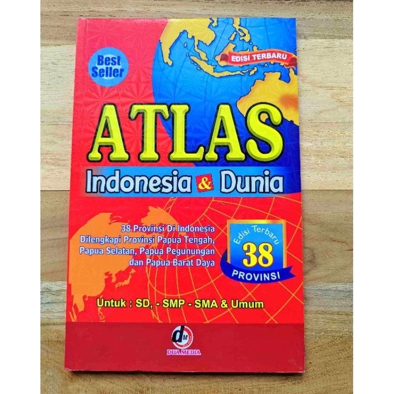 Jual BUKU ATLAS TERBARU LENGKAP GLOBAL DUNIA & INDONESIA 38 PROVINSI ...