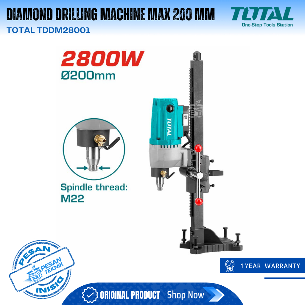 Jual Drilling Machine Mesin Bor Corring Diamond TOTAL TDDM28001 | Shopee Indonesia